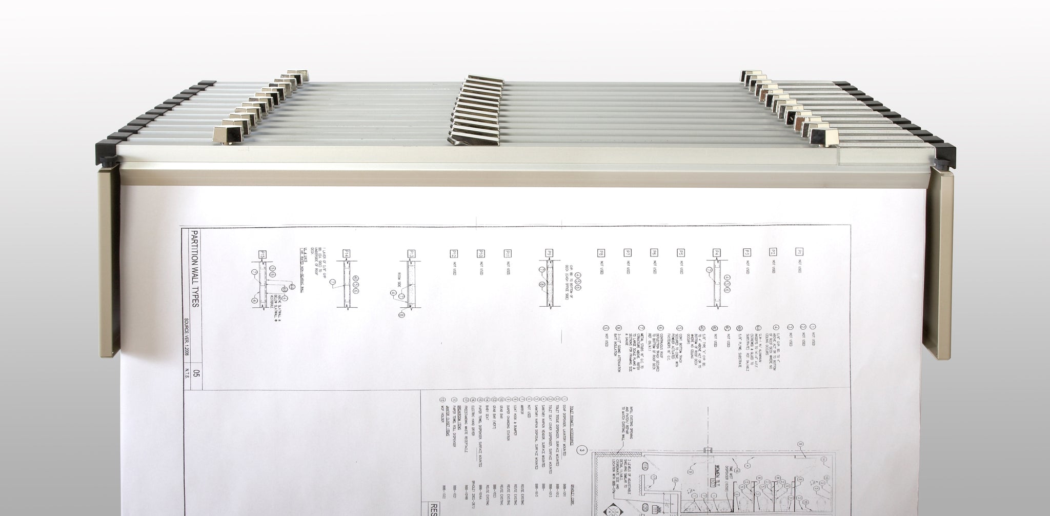 Vertical Blueprint Storage Drop Lift Wall Rack (Model DLWC) – Brookside ...